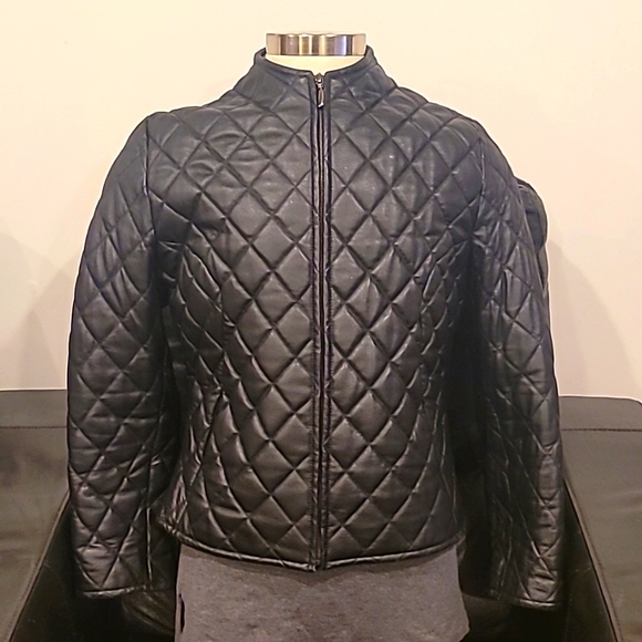 marcia collection | Jackets & Coats | Marcia Collection Leather Quilted ...